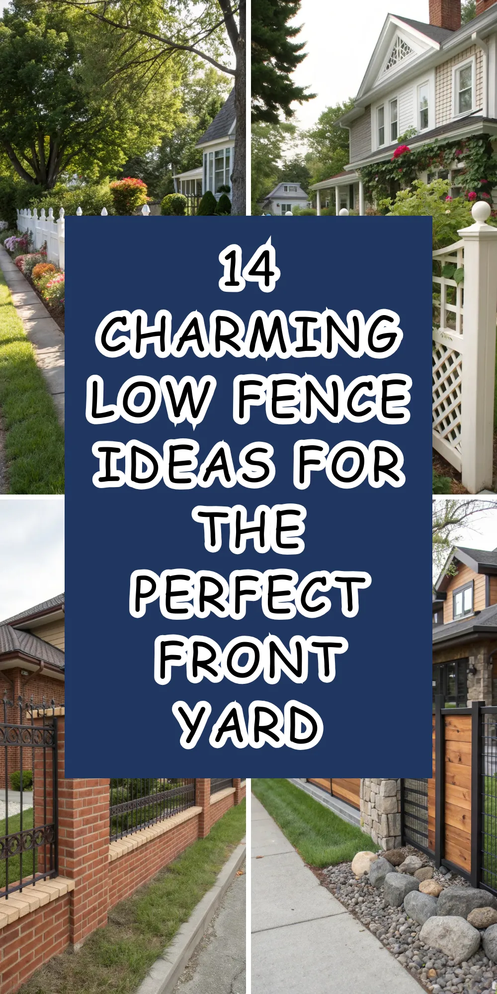 14 Charming Low Fence Ideas for the Perfect Front Yard